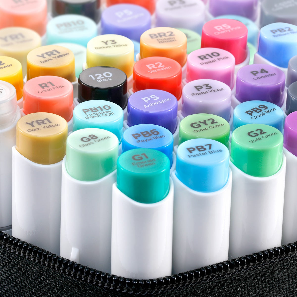 Ohuhu Honolulu 24 Basic Colors Dual Tips Alcohol Art Markers